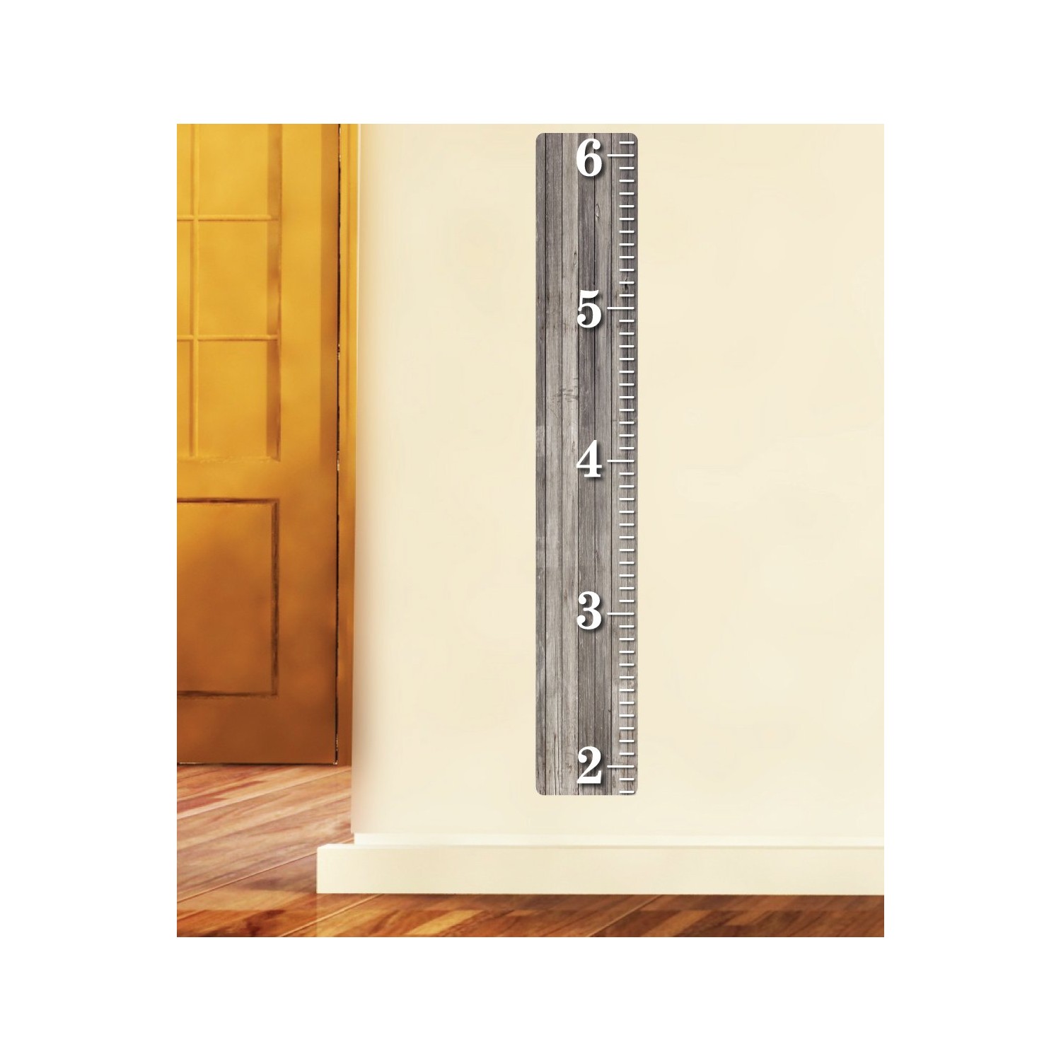 Nursery Decals and More Weathered Wooden Ruler Growth Chart, Wood Ruler ...