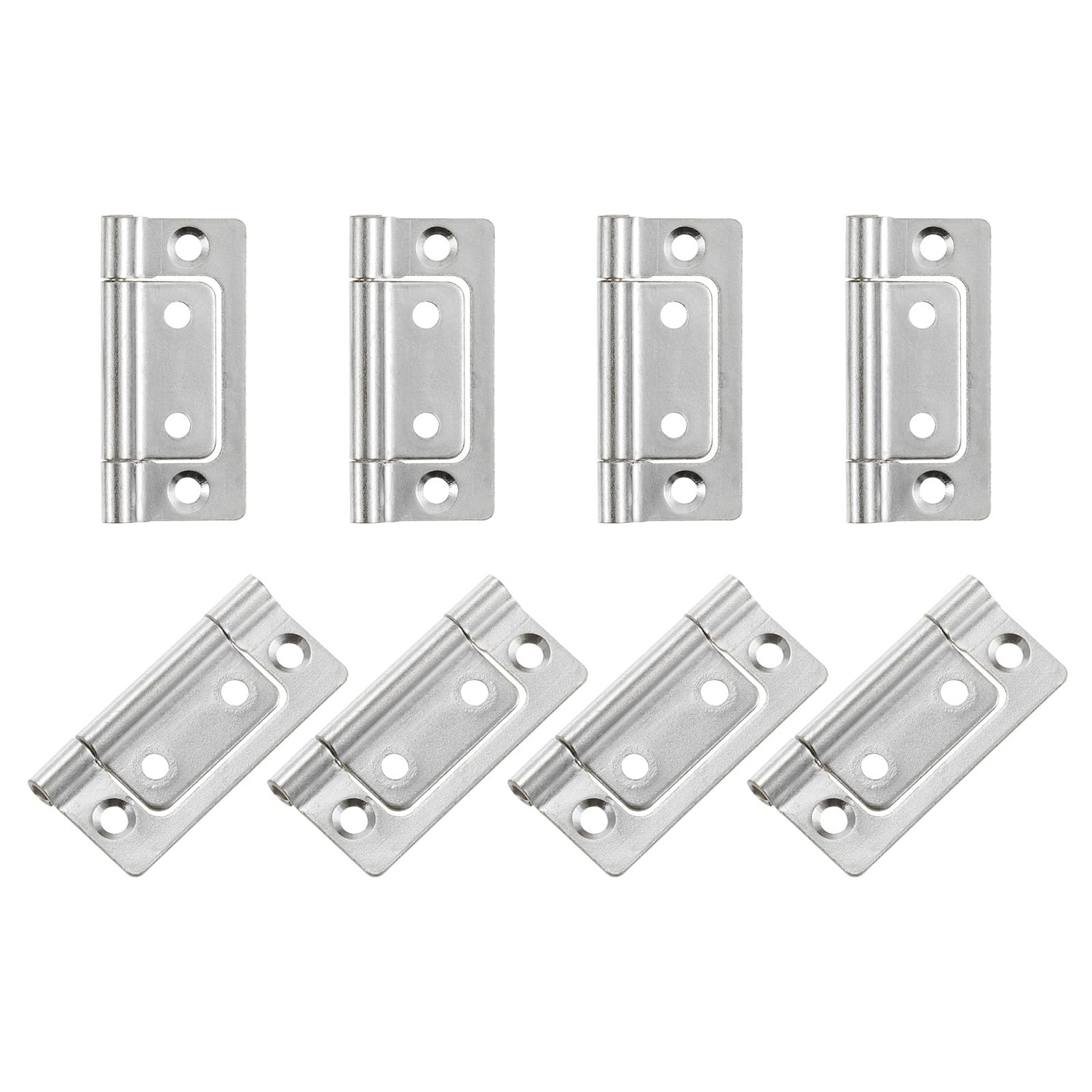 sourcing map 8Pcs 2x1 Inch Door Hinges Non-Mortise No Noise Bifold Door ...