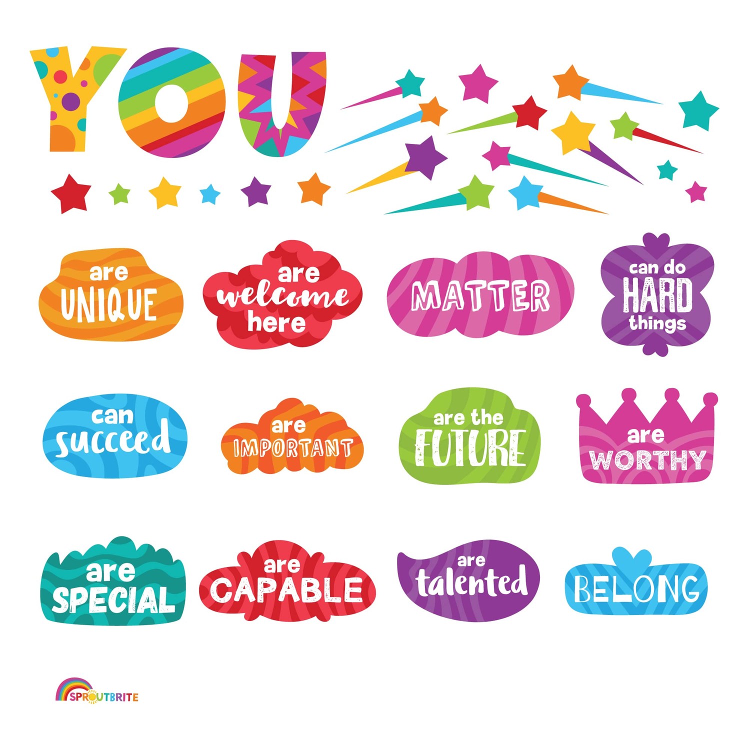 Sproutbrite Classroom Must Have Bulletin Board Signs for Decorating ...