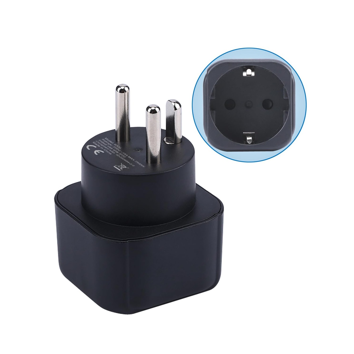 Europe to Denmark/Greenland Plug Adapter, EU Schuko Plug Fit to Danish ...