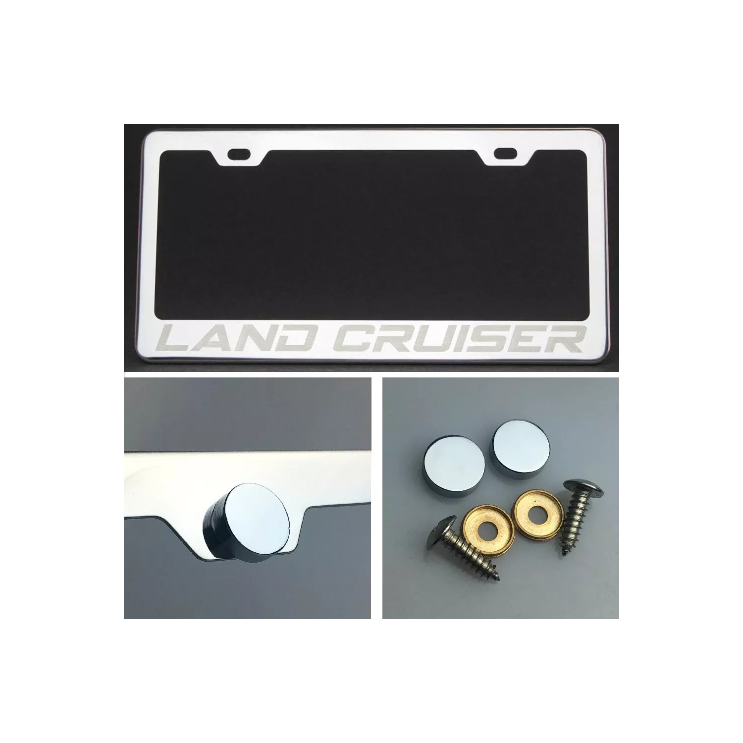 KA Depot Land Cruiser Laser Engraved Stainless Steel License Plate ...