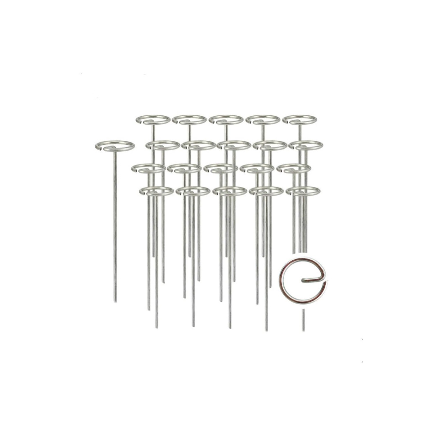 Xshelley 50Pcs Circle Top Landscape Staples, 6 Inch Garden Stake 11 ...