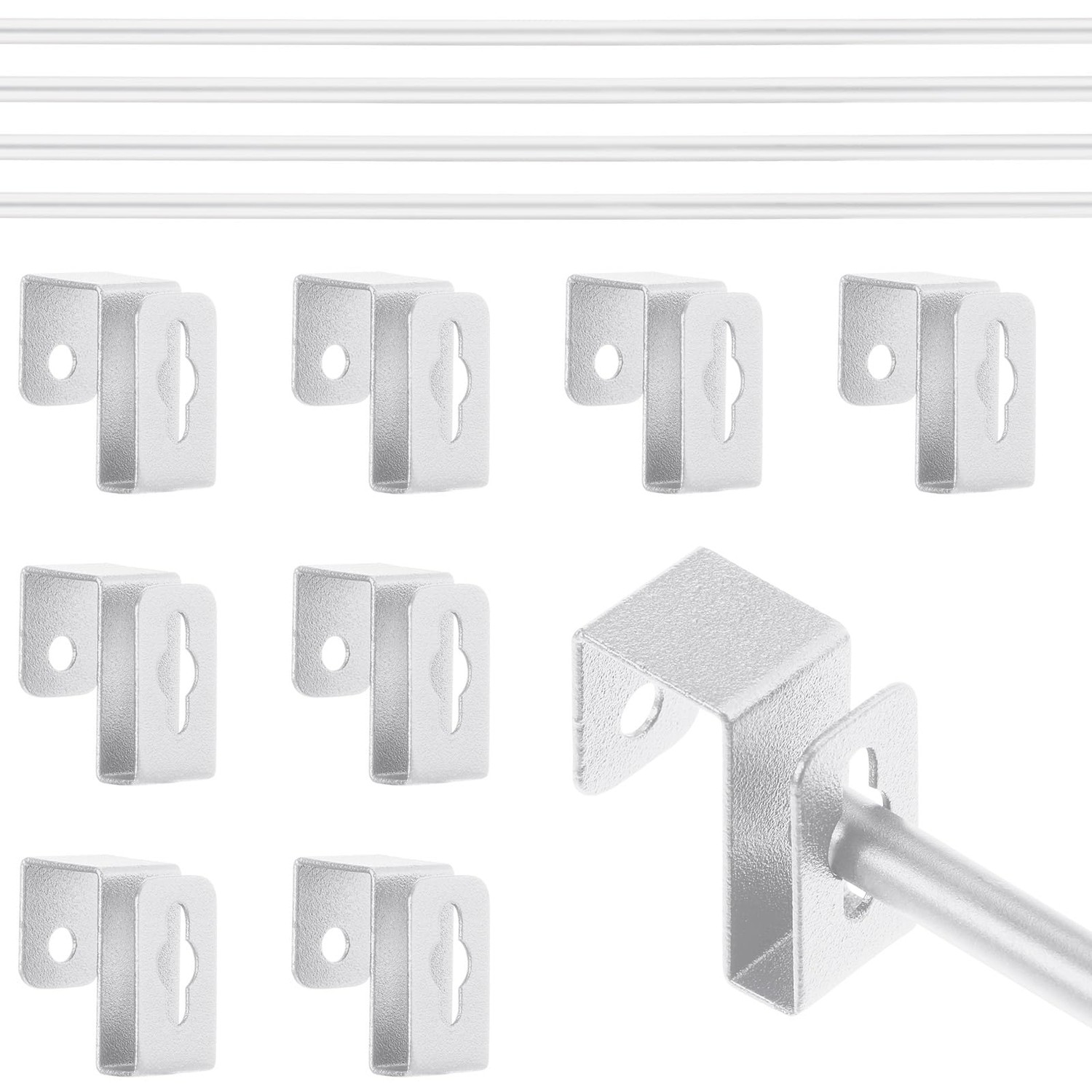 Trandraft 12 Pcs Metal Hanging File Bracket Clips 8 Pcs Hanging File ...