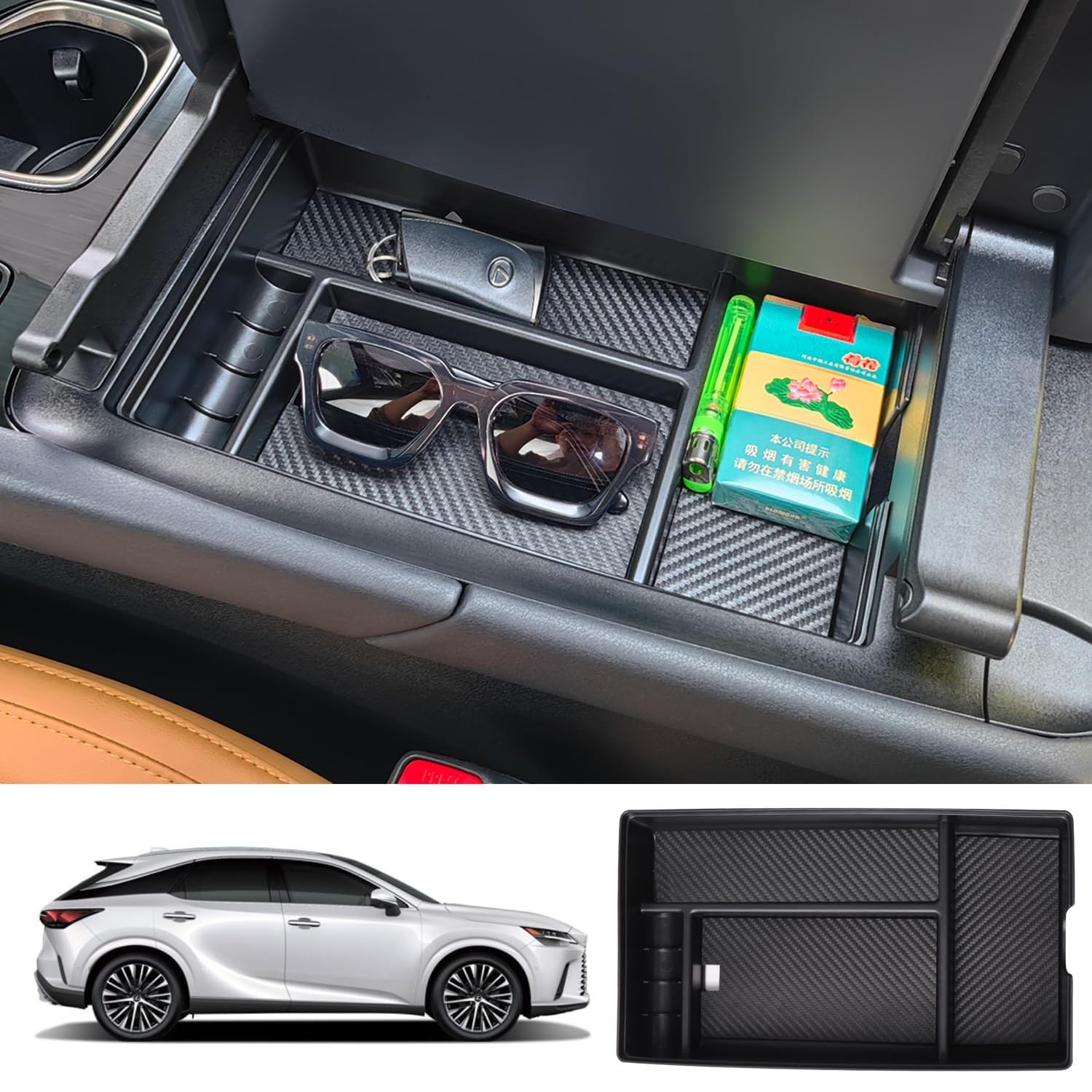 Center Console Organizer Compatible with Lexus RX 2023 2024, Organizer ...