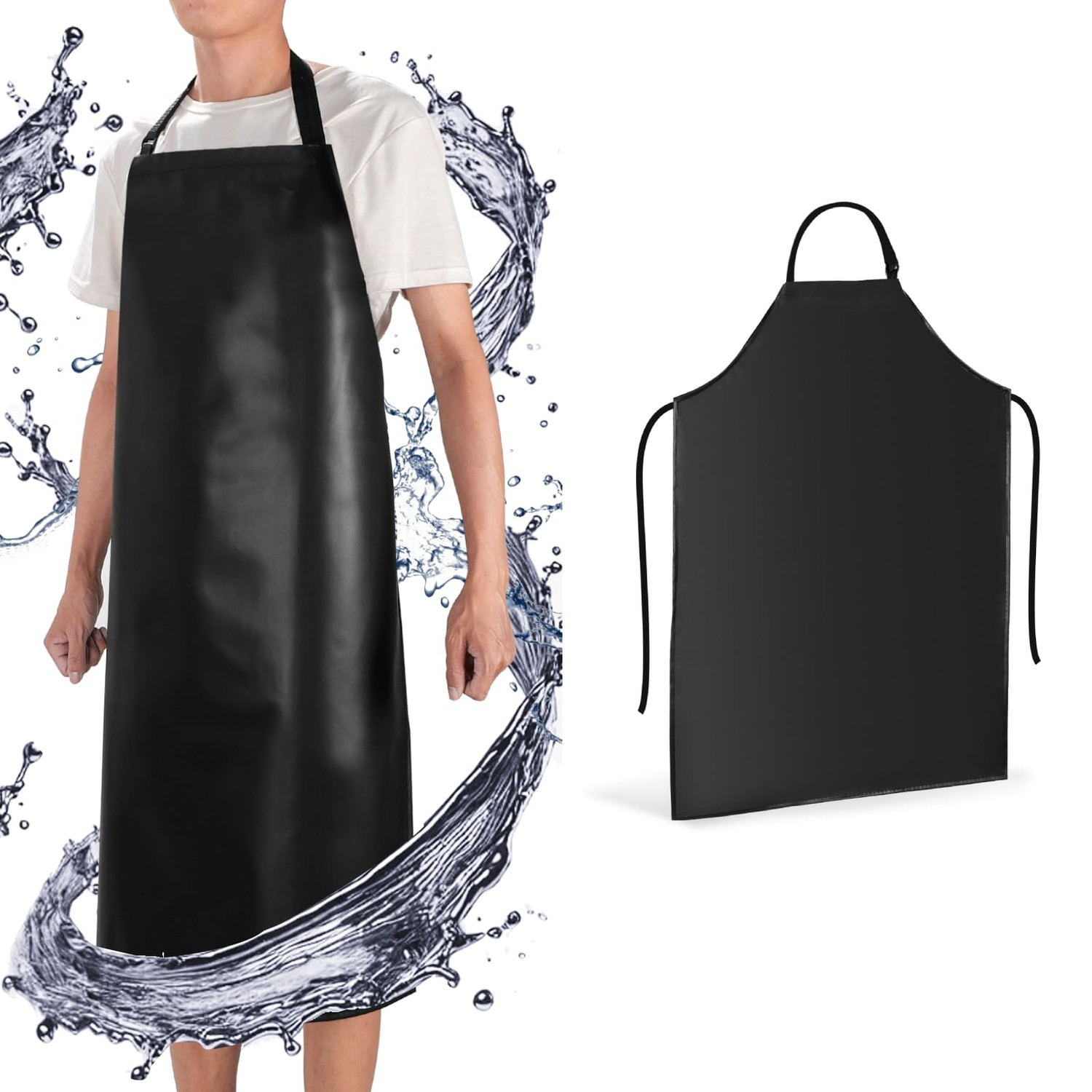 GoldPig 1 Pack Rubber Apron, 40 Inch Waterproof Apron,Chemical ...