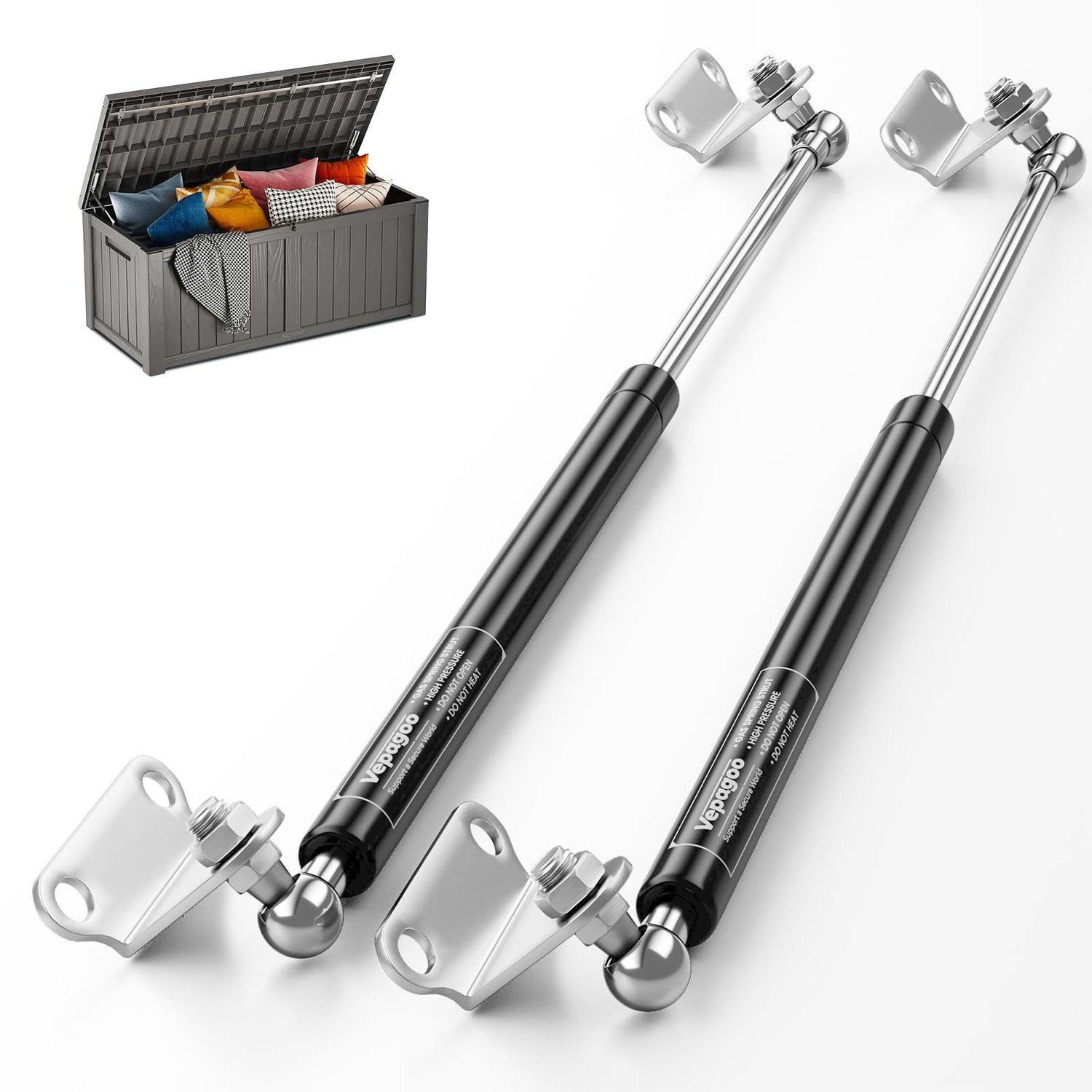 Vepagoo 13 Inch 10Lb/44N Gas Struts Shock with Mounting Brackets, Lift ...