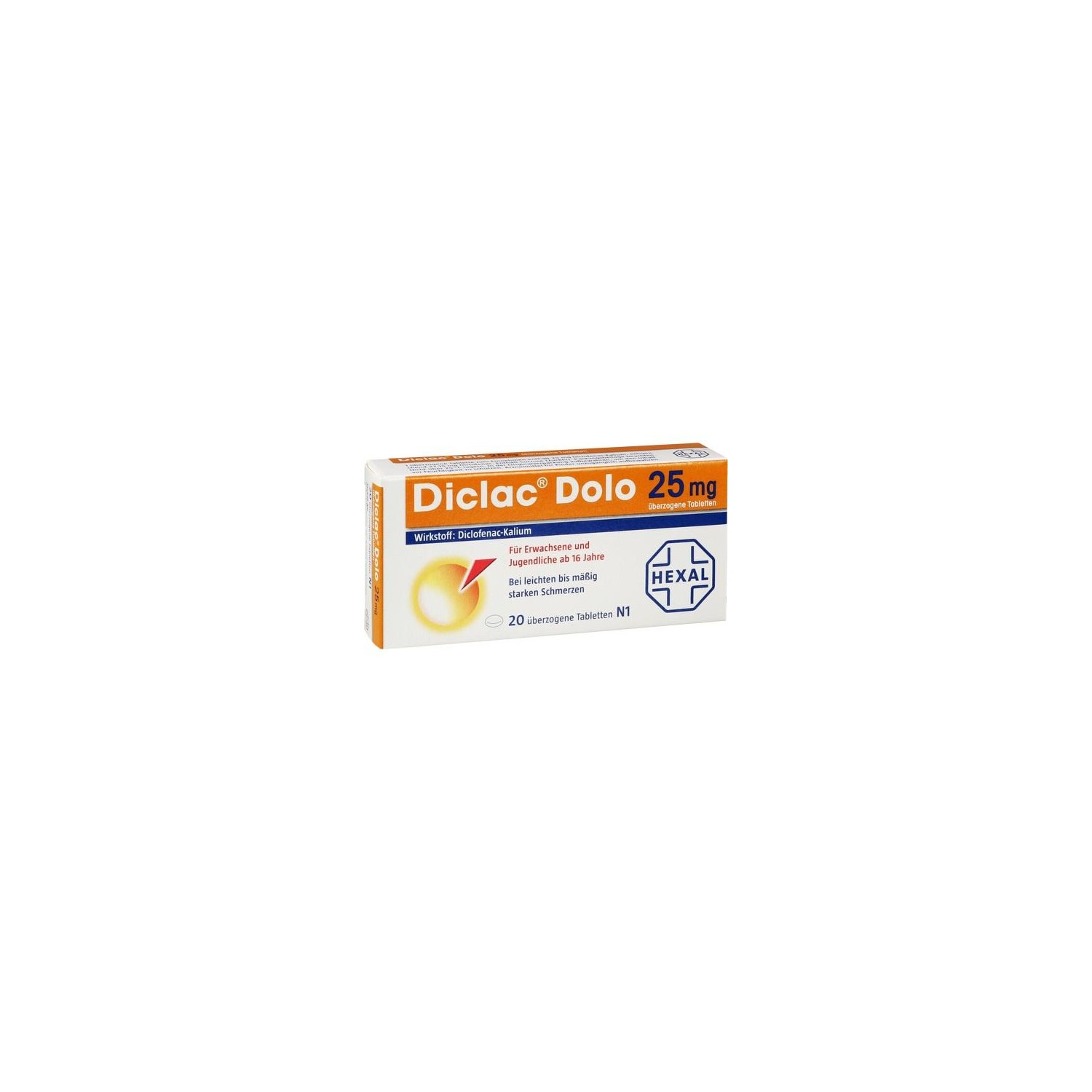 DICLAC Dolo 25 mg coated tablets 20 pcs - ibspot.com