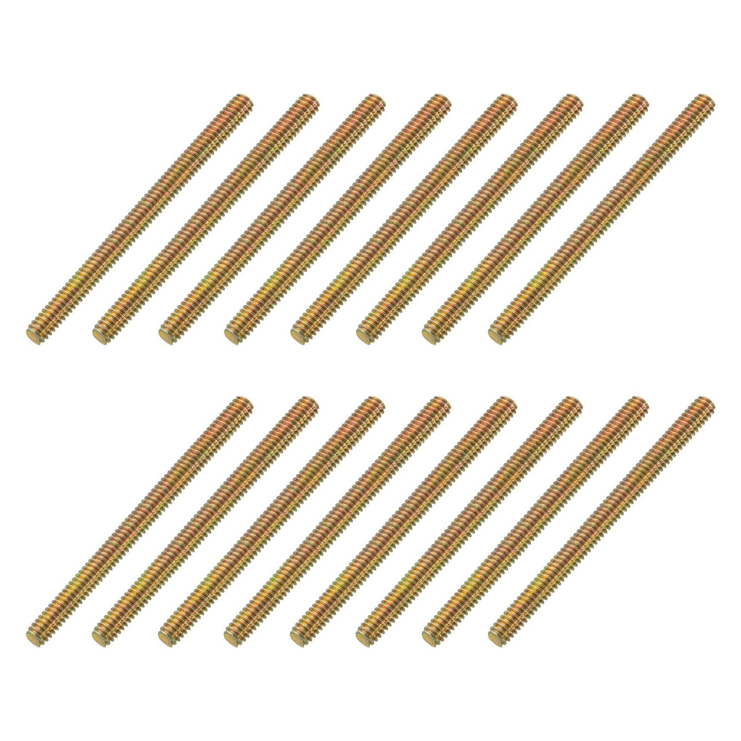 sourcing map 16 Pack Fully All Threaded Rod 1/4" Thread, 3-1/4" Length ...