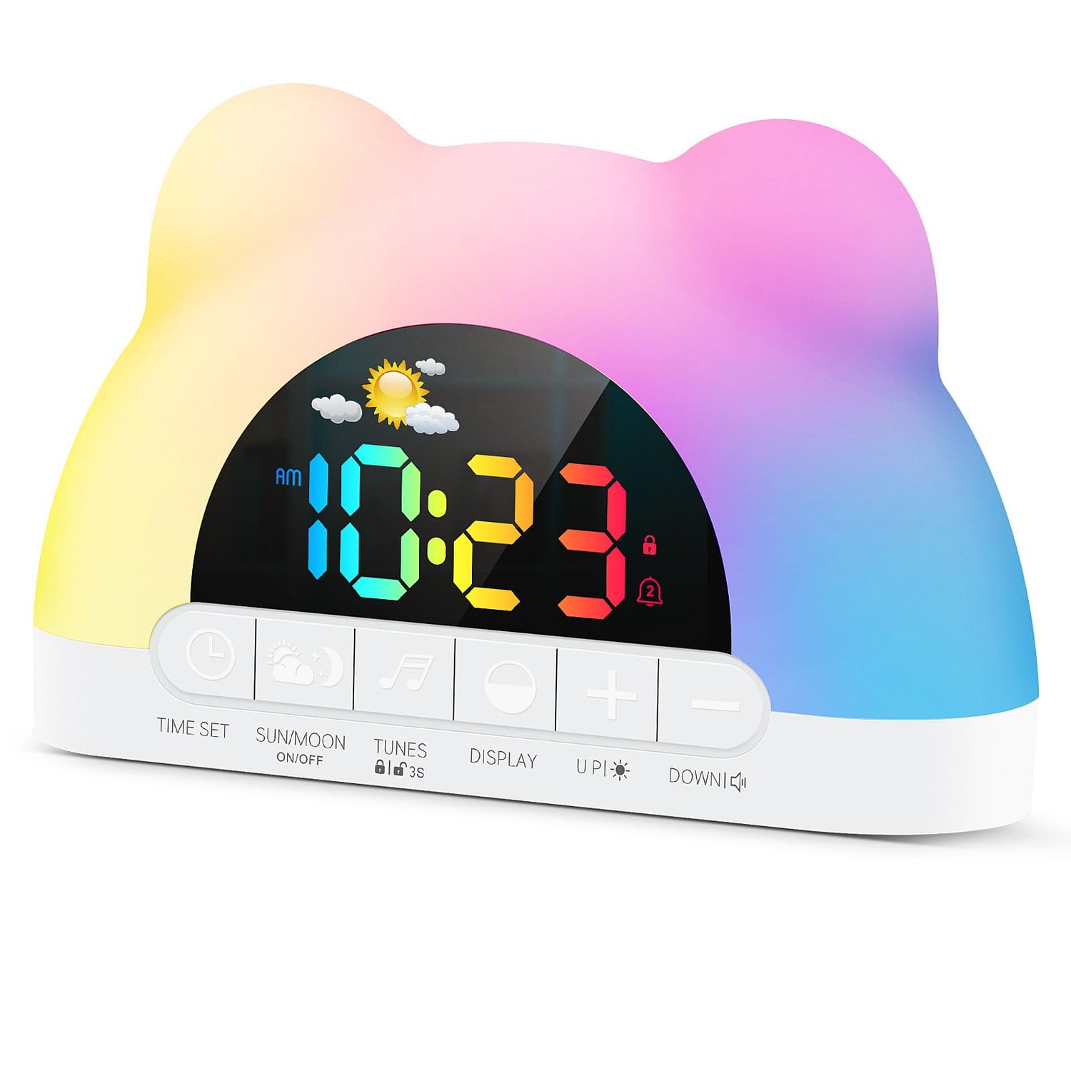 Azyh Alarm Clock for Kids, Ok to Wake Clock with Green Light Red Light ...