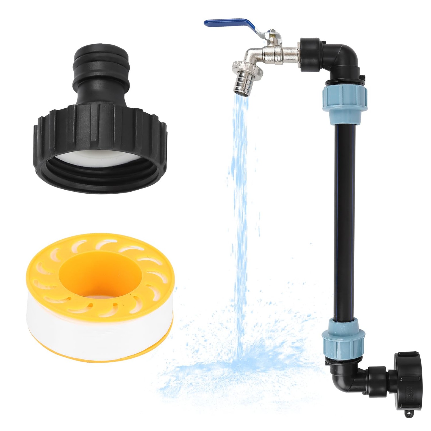 IBC Tank Gooseneck, Rain Barrel Outlet Tap IBC, IBC Gooseneck 3/4 Inch ...