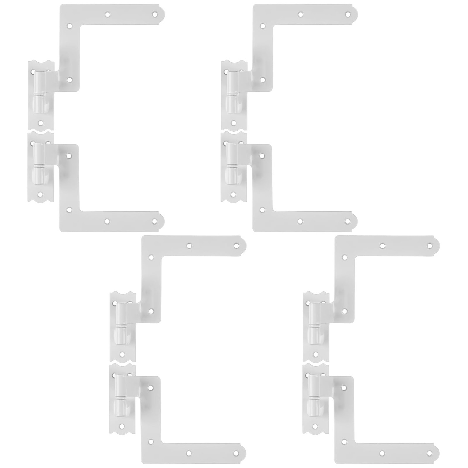 Moxweyeni 8 Pack (4 Pair) Steel Blind Shutter Hinge 1-1/16" Black ...