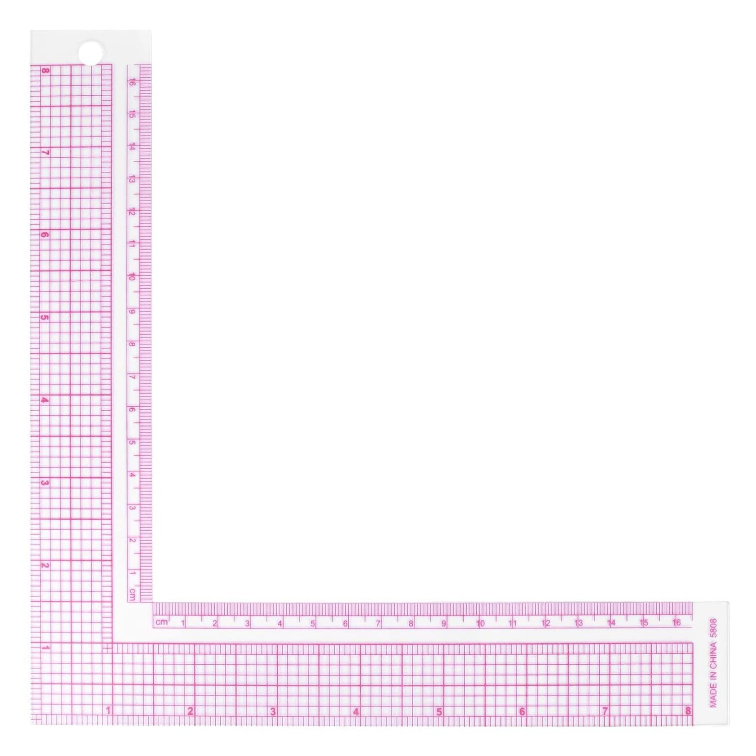 Sewing Ruler, L Shape Plastic Ruler, L-Square Shape 90 Degree Angle ...