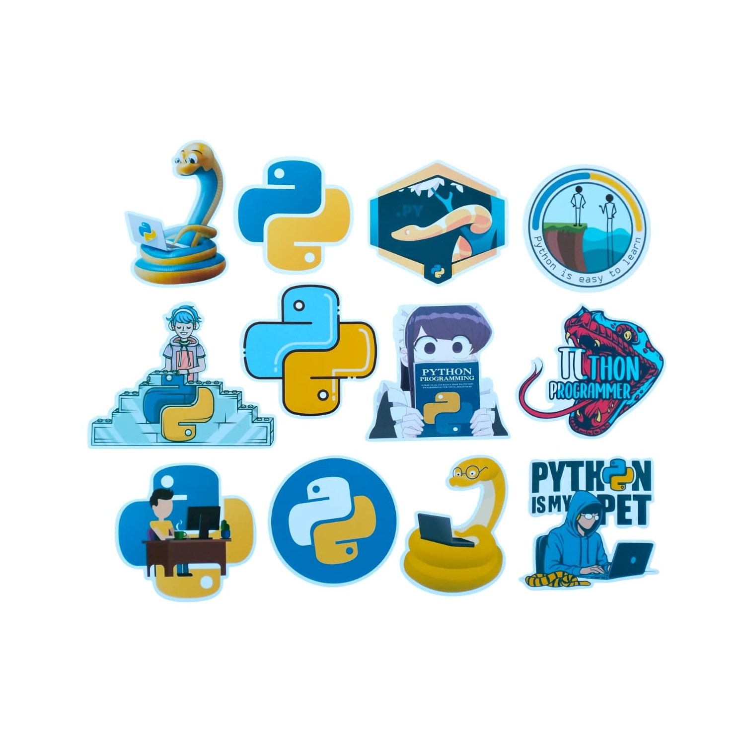 12 Stickers De Python, Programador, Pagatinas, Calcomanias - ibspot.com