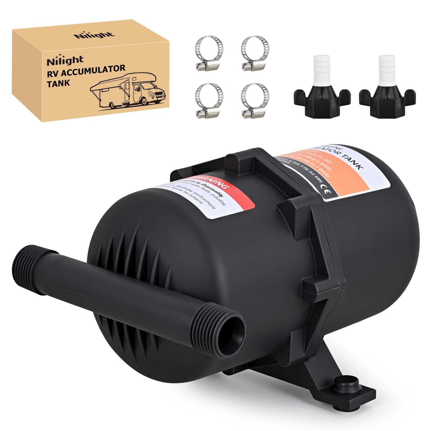 Nilight RV Accumulator Tank, 0.75L Max 125PSI Pre-Pressurized Water ...
