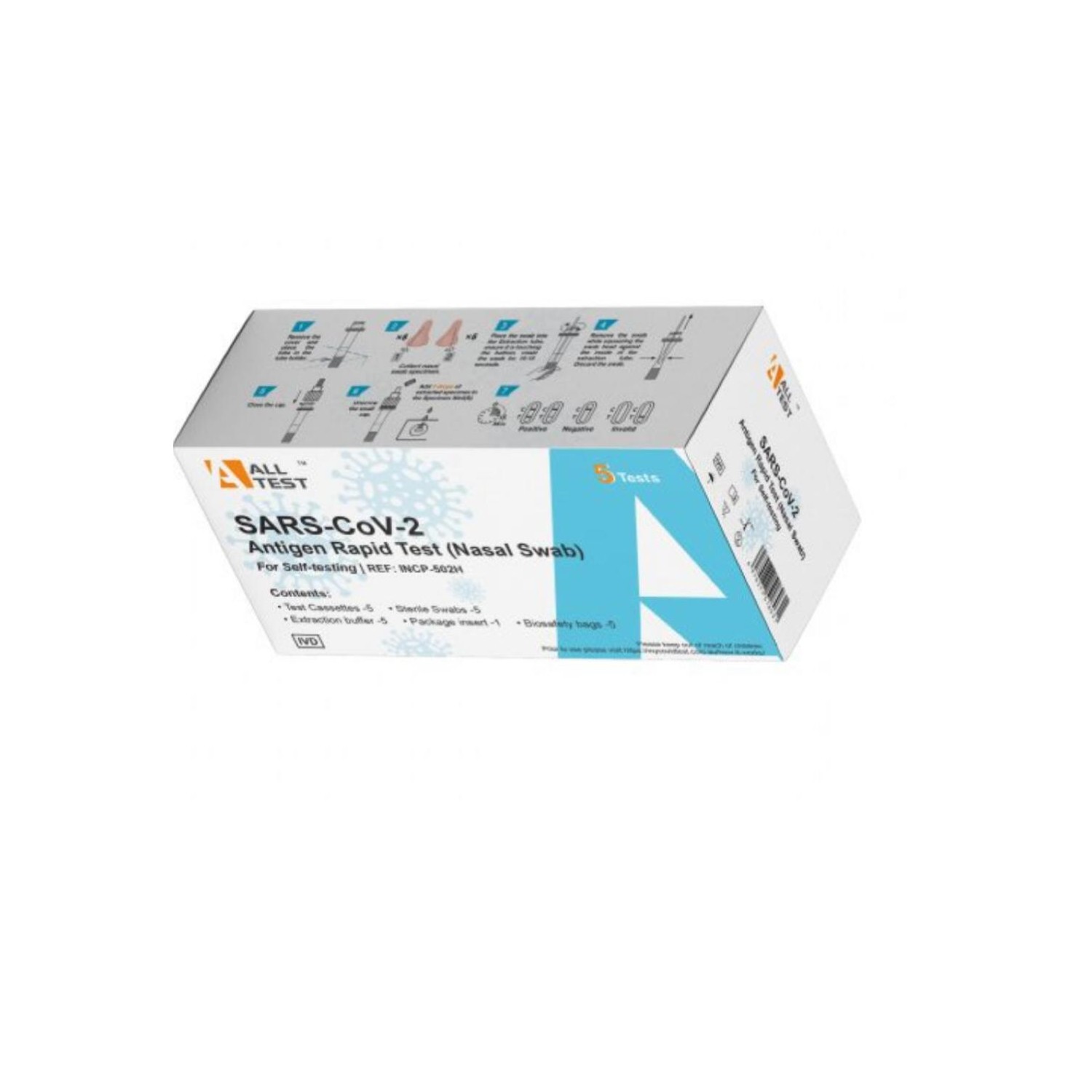 All Test Rapid Antigen Test Nasal (Nasal Swab) - All Test 5 Pack ...