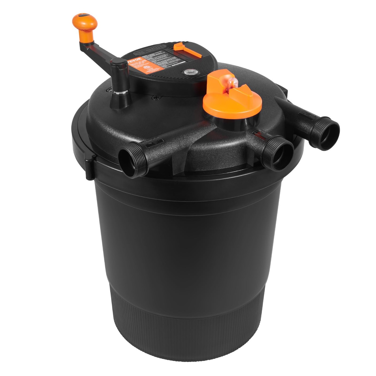 VEVOR Bio Pressure Pond Filter w/Bio Balls, Up to 3200 Gallons, 13W UV ...
