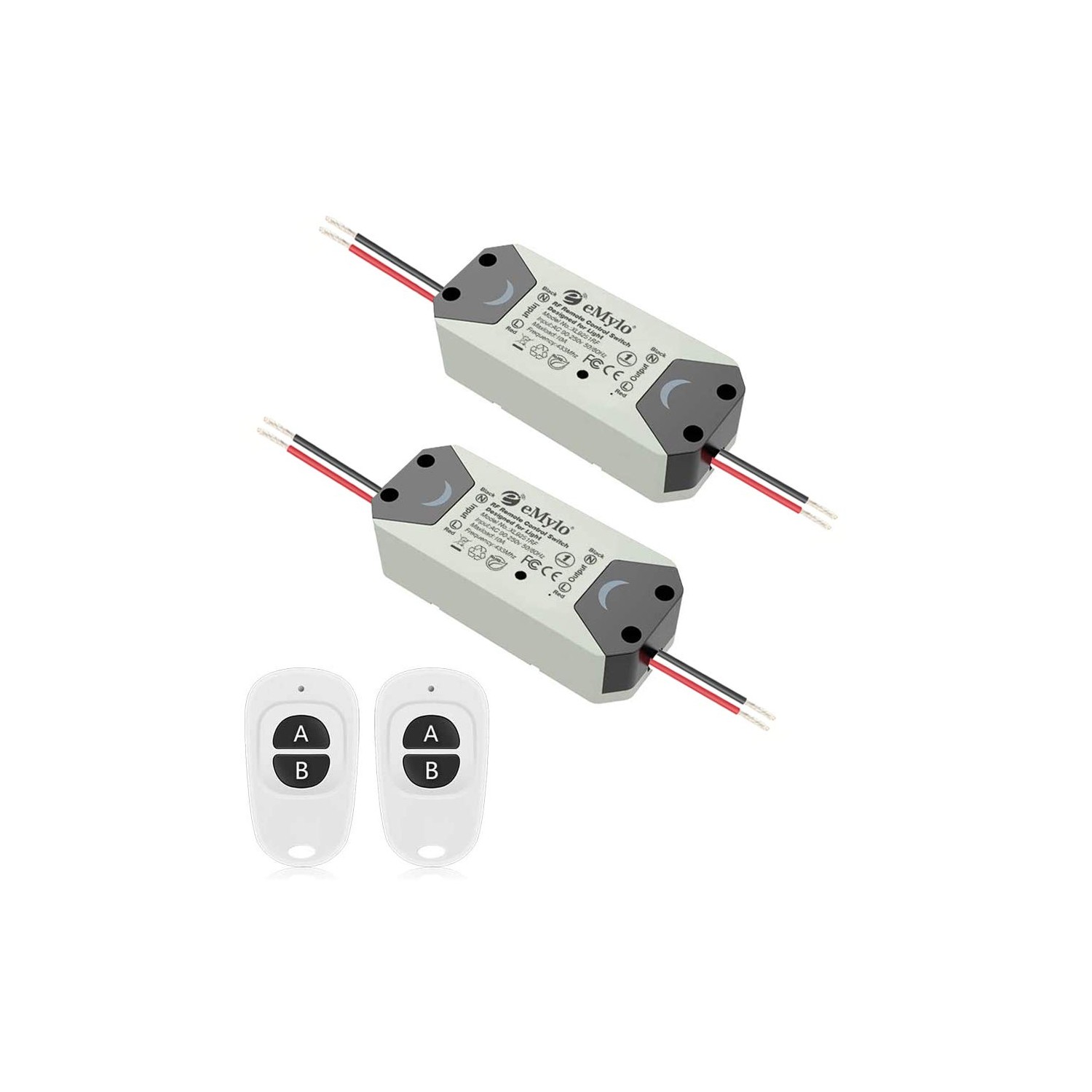 eMylo Smart Wireless RF Remote Control Switch 220V Relay 1000W One 1 ...