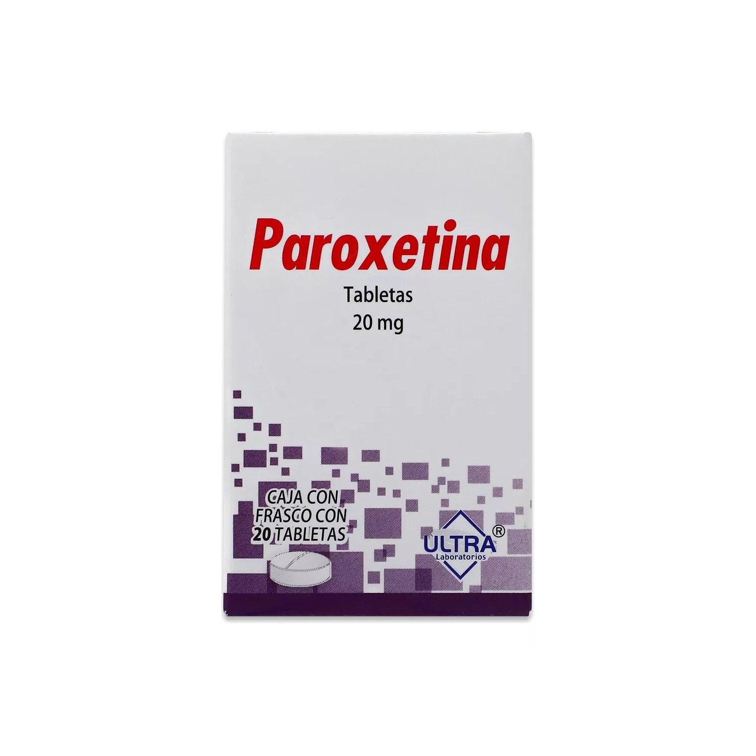 Paroxetina Frasco Con 20 Tabletas 20 Mg Ultra - ibspot.com