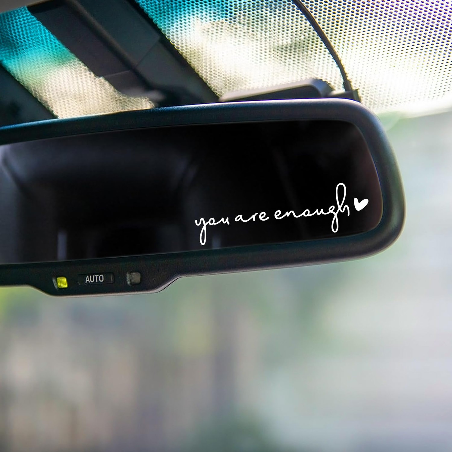 AOZUO 4X You are Enough Rearview Mirror Decal, Rear View Mirror Sticker ...