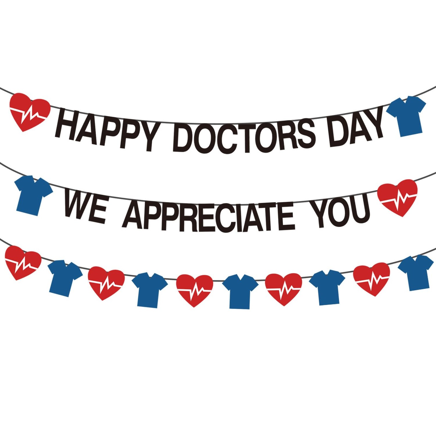 Dreasmt Happy Doctors Day Banner Doctor Appreciation Day Decorations ...
