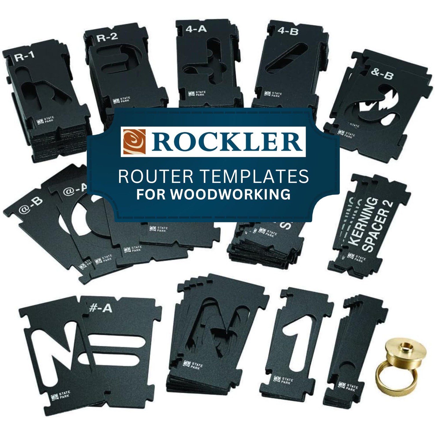 Rockler Router Letter Template Set (3-3/8” - 99 Pieces) – State Park ...