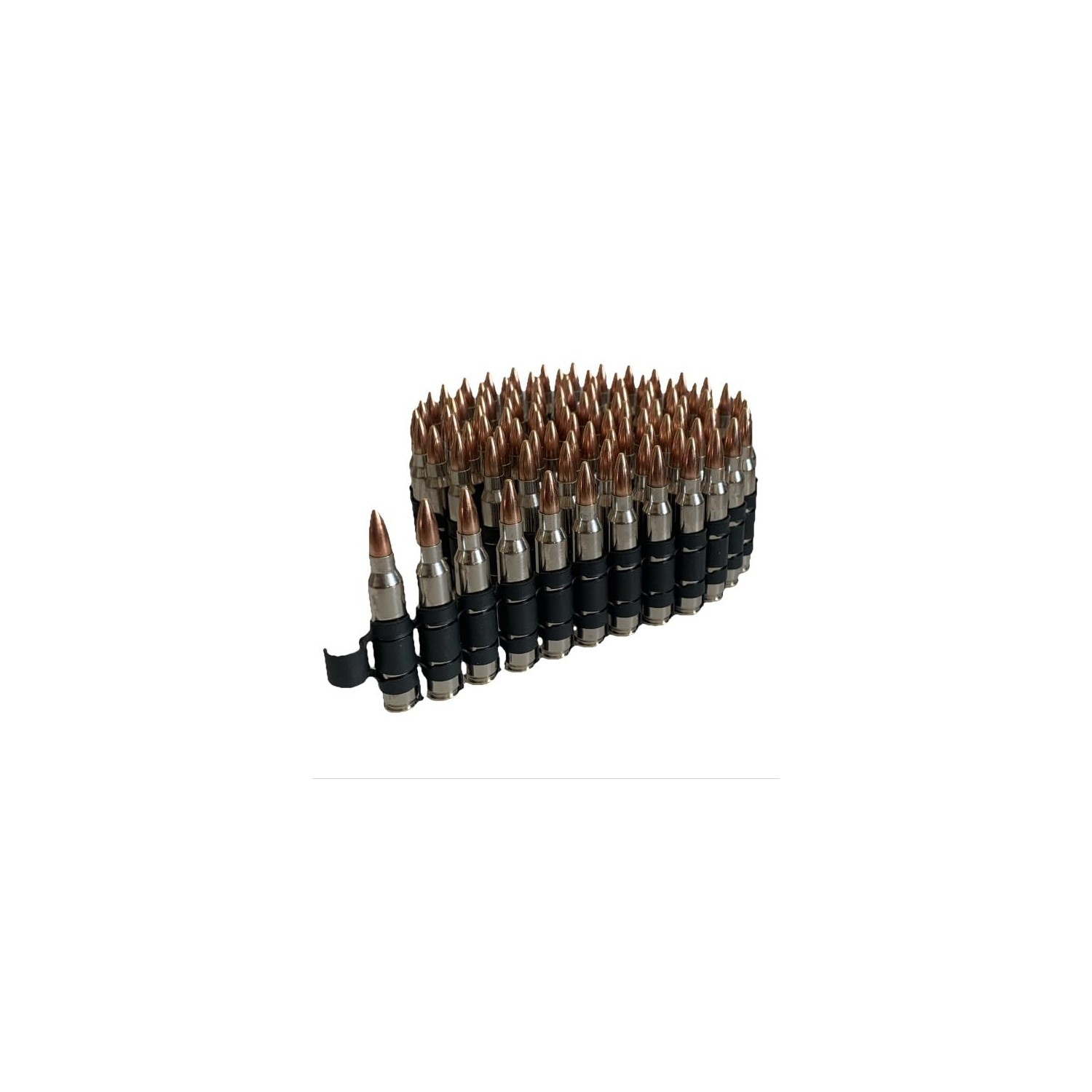 Custom Made 5.56 Metal Bullet Belt with Tips Belt Extension - Silver ...