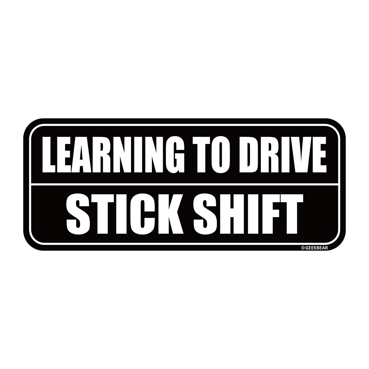 GEEKBEAR Learning to Drive Stick Shift Magnet (Black/Black) - Learning ...