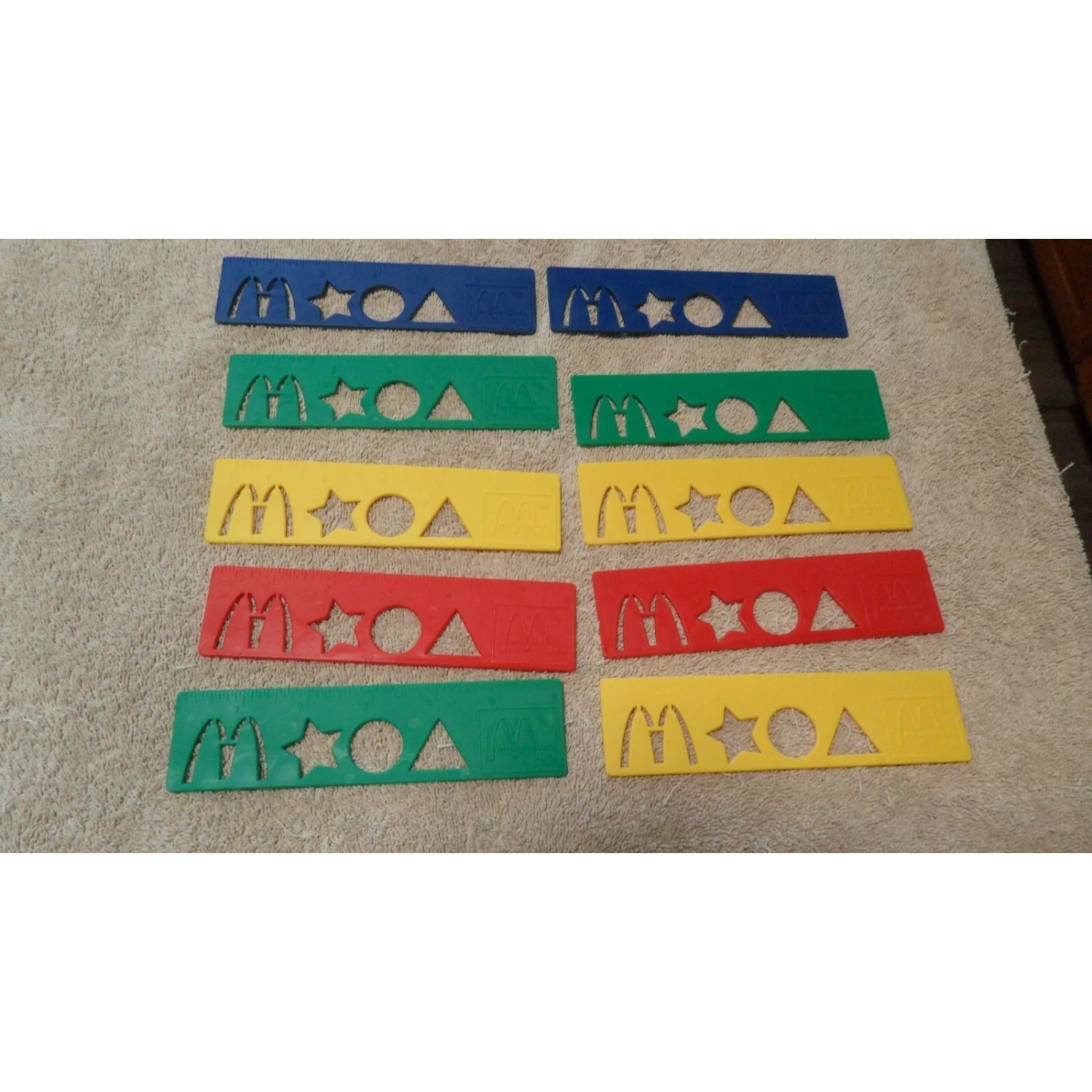 McDonald's Vintage 1995 McDonalds Stencils -Rulers LOT of 10 - ibspot.com
