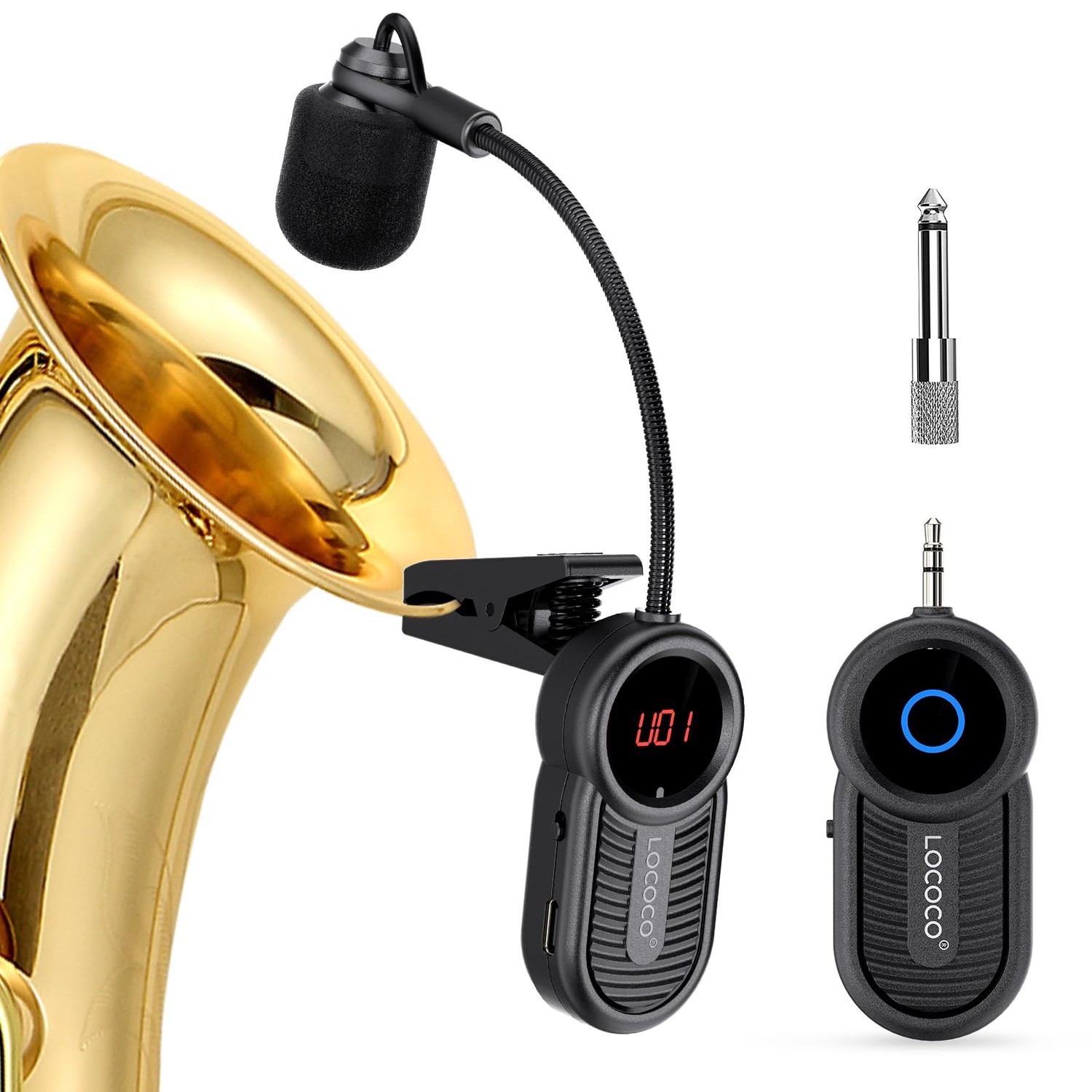 Wireless Saxophone Microphone System for Instruments: UHF Rechargeable ...