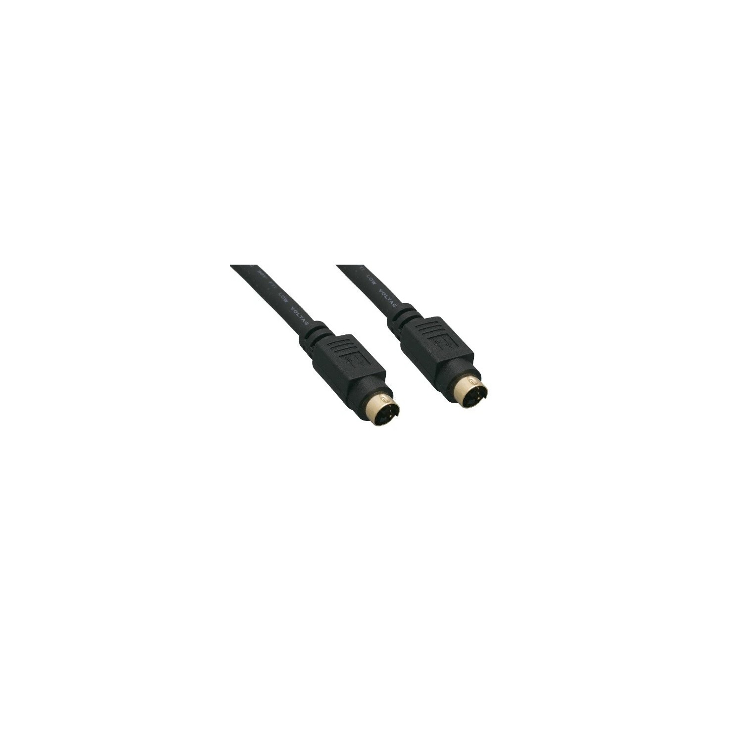 Cable Leader 6ft Mini Din 4 Pin S-Video Cable, Male to Male, Black ...