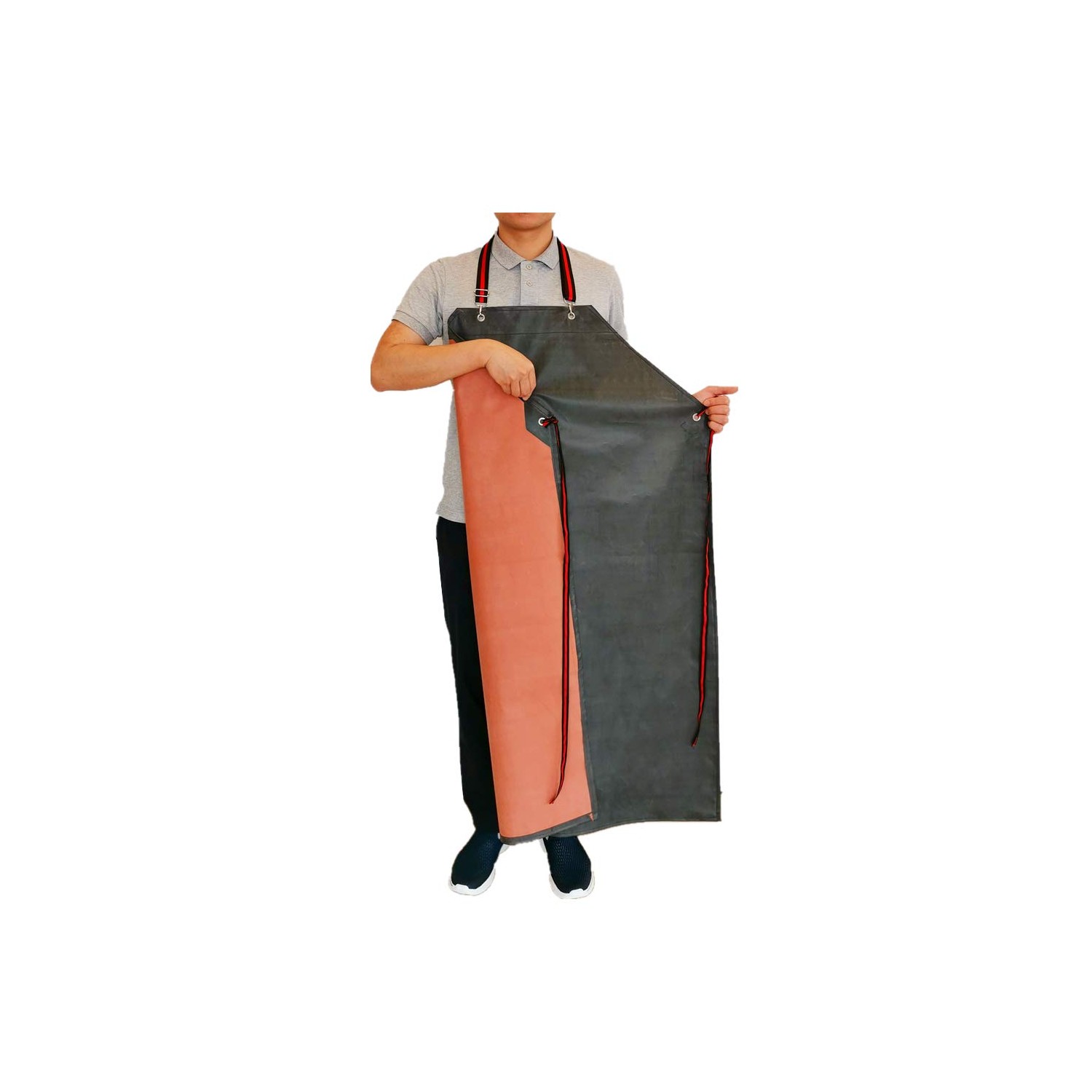 Thick Rubber Apron, 47.2 x 33.5 Inch Waterproof, Long Chemical ...