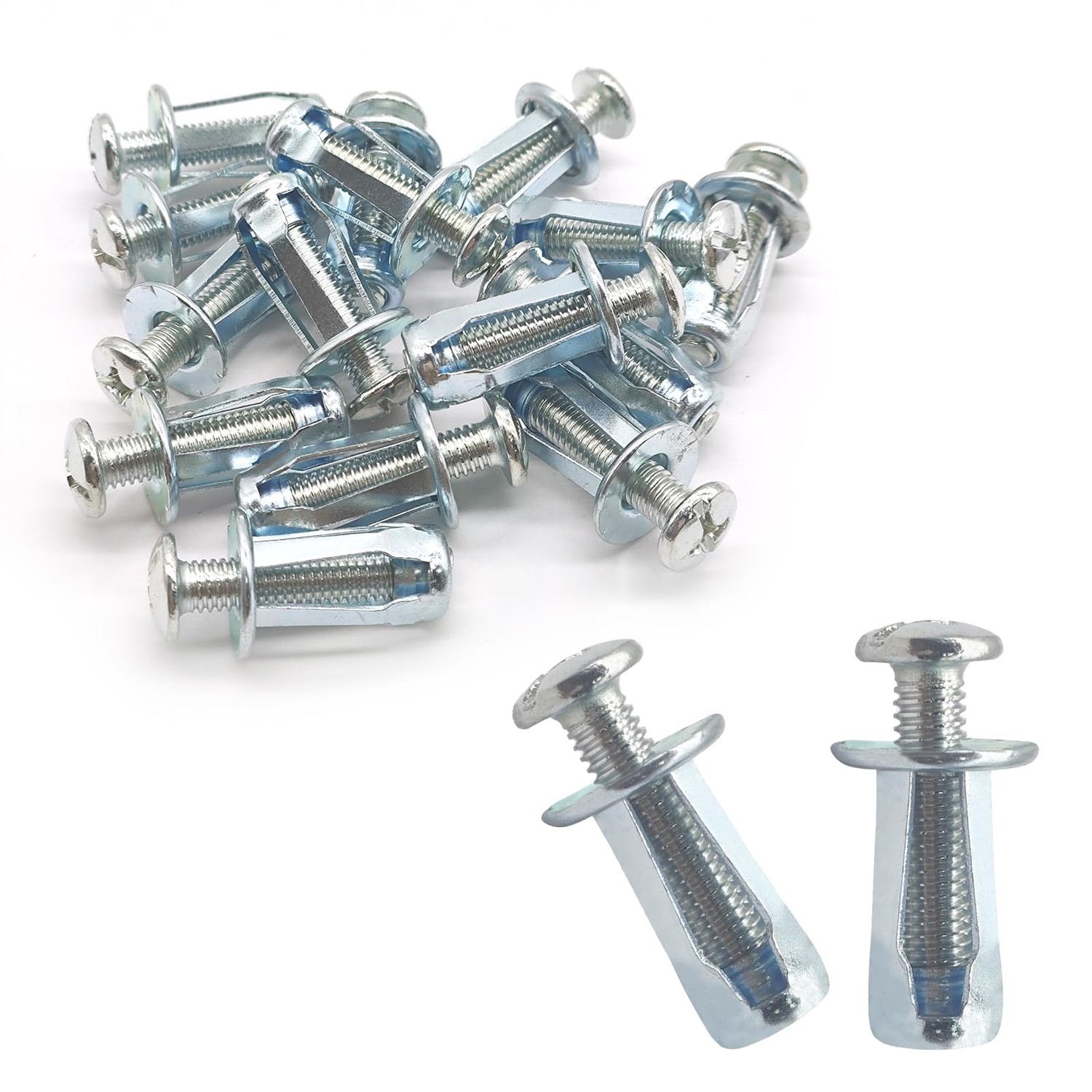 Vordpe Pack of 15 cavity metal anchors, M6 x 30 cavity dowels, metal ...