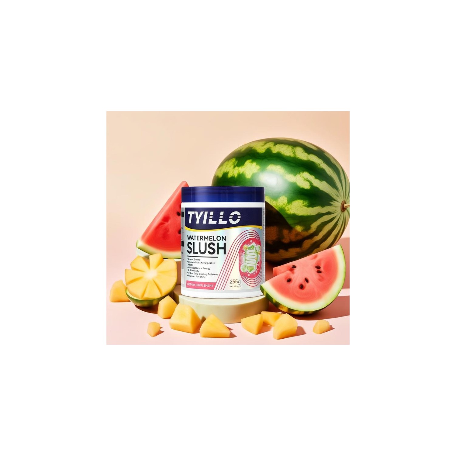 TYILLO Watermelon Super Greens Powder – Organic Greens Supplement for ...