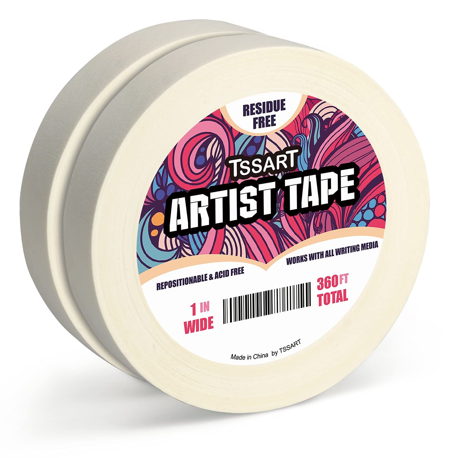 TSSART 2 Pack White Artist Tape - Masking Artists Tape for Drafting Art ...