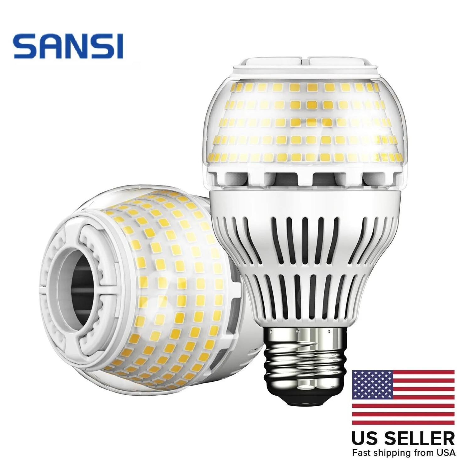 SANSI 27W 2 Pack LED Light Bulb 250W Equivalent 4000lm A21 5000K ...