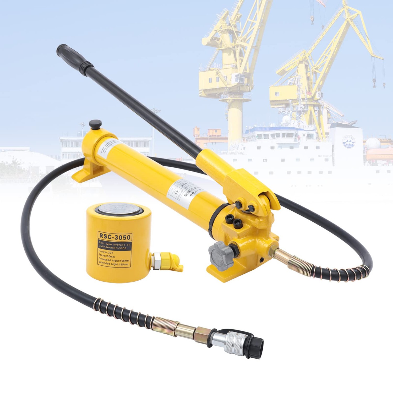 30T Hydraulic Jack + CP-700 Pump, 30 Ton Hydraulic Ram Jack Split Type ...