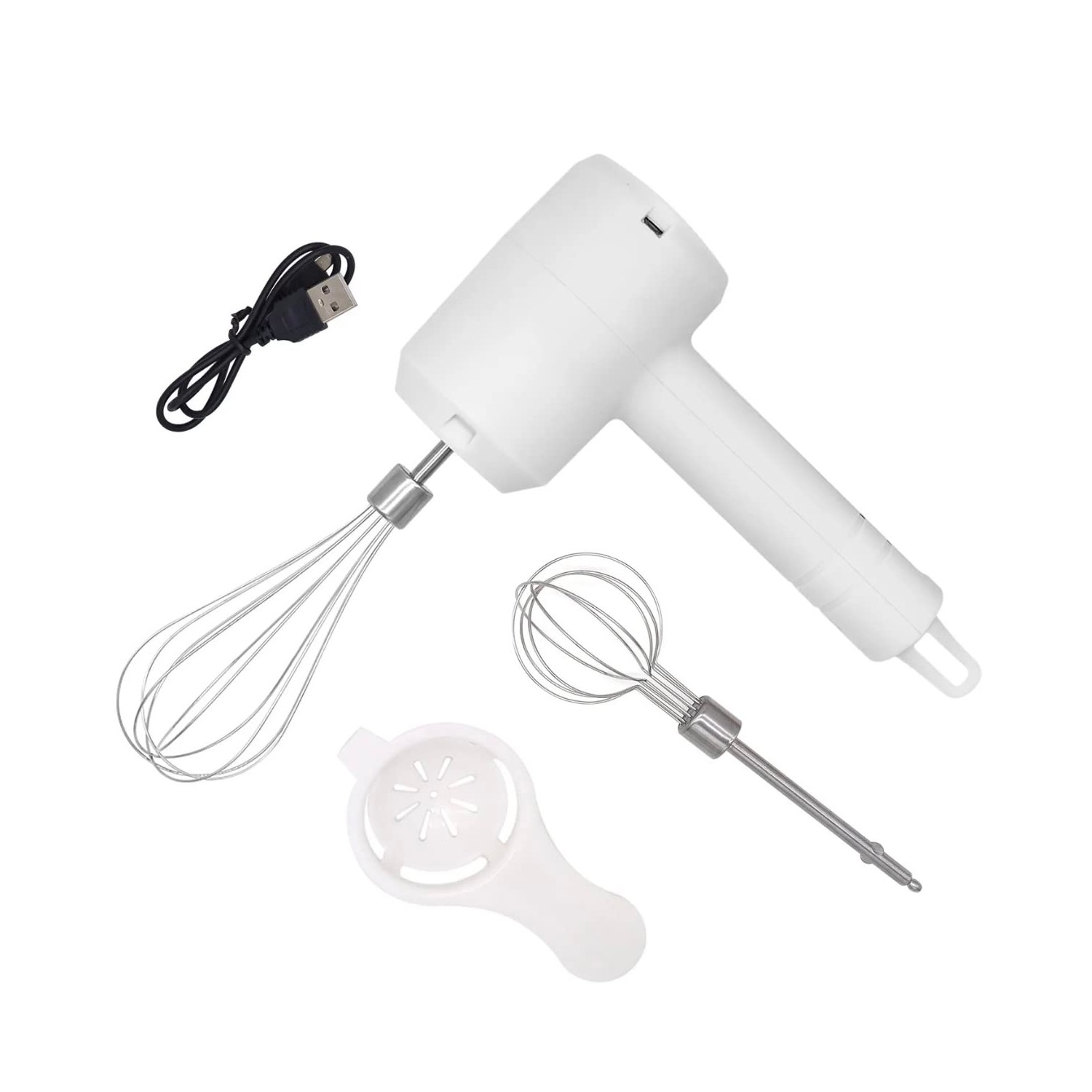 Hand Mixer Inalambrico portatil De 2 Aspas recargable USB Mezclador de ...
