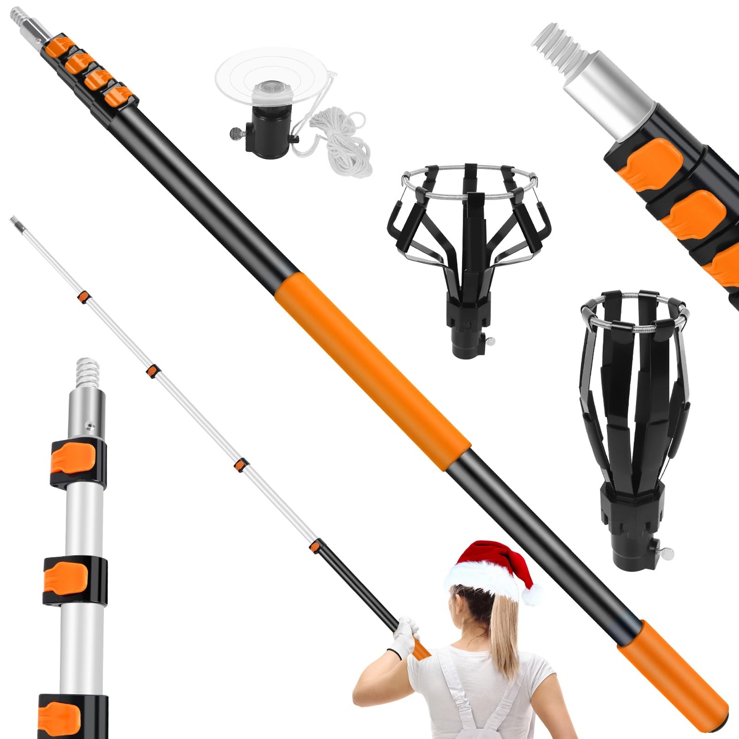 Light Bulb Changer,26FT Reach High Light Bulb Changer with Basket and ...