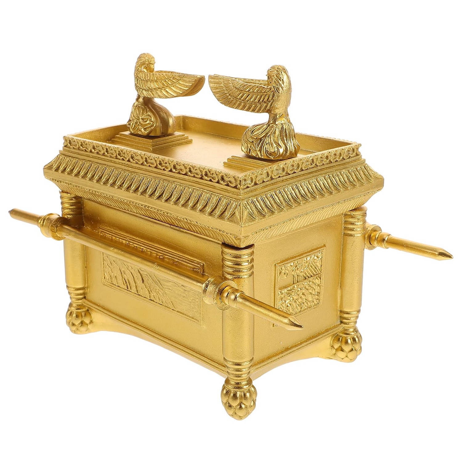 LOGOFUN Ark of The Covenant Religious Statue Holy Gold Ark of The ...