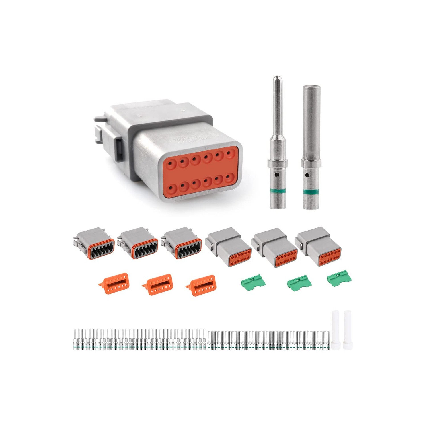 JRready ST6117 DT 12 Pin Connectors Gray Waterproof Electrical Wire ...