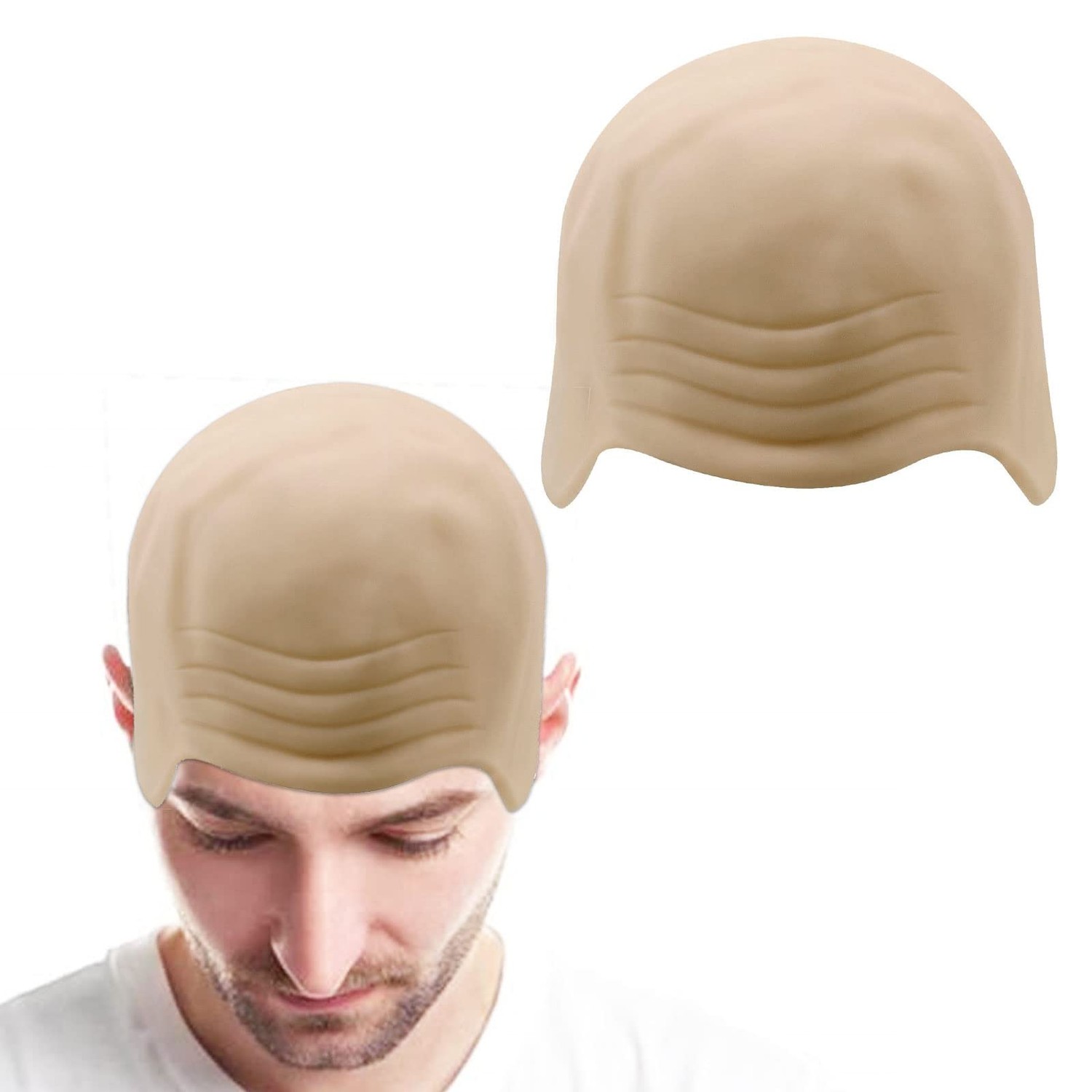 VIKSAUN Bald Cap Bald Skin Thick Latex Head Cap Skin Skull Wig Cap ...